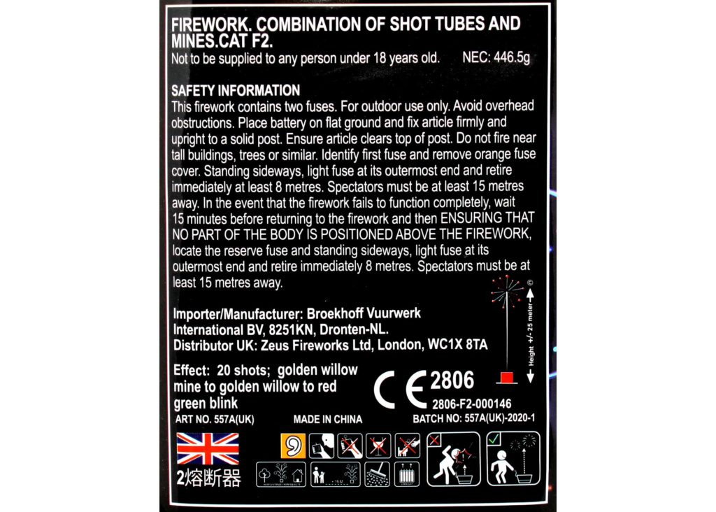 Firework Categories & Safety Distances – UKFR